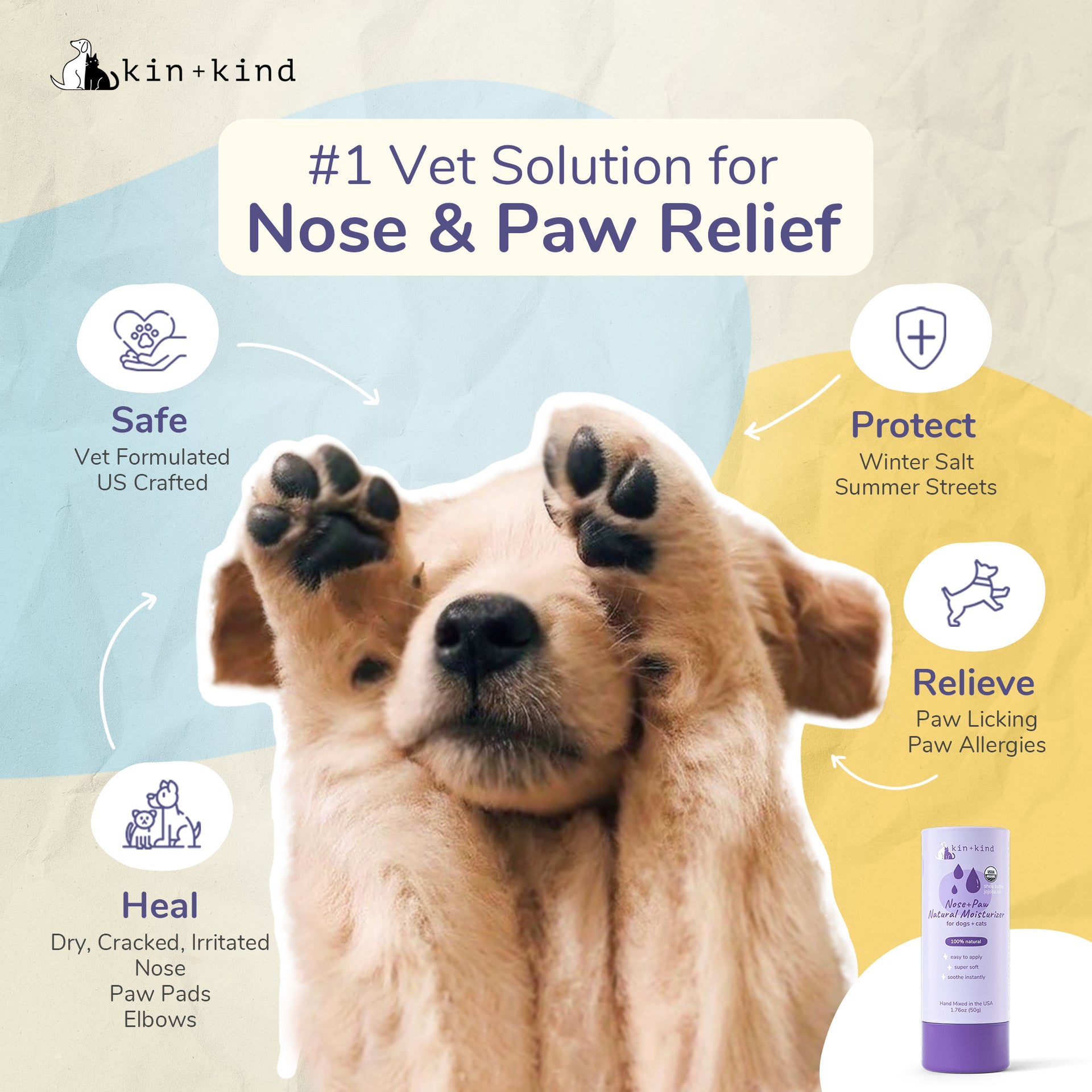Nose & Paw (Moisturizer For Dry Skin on Dogs and Cats) – kin+kind ...