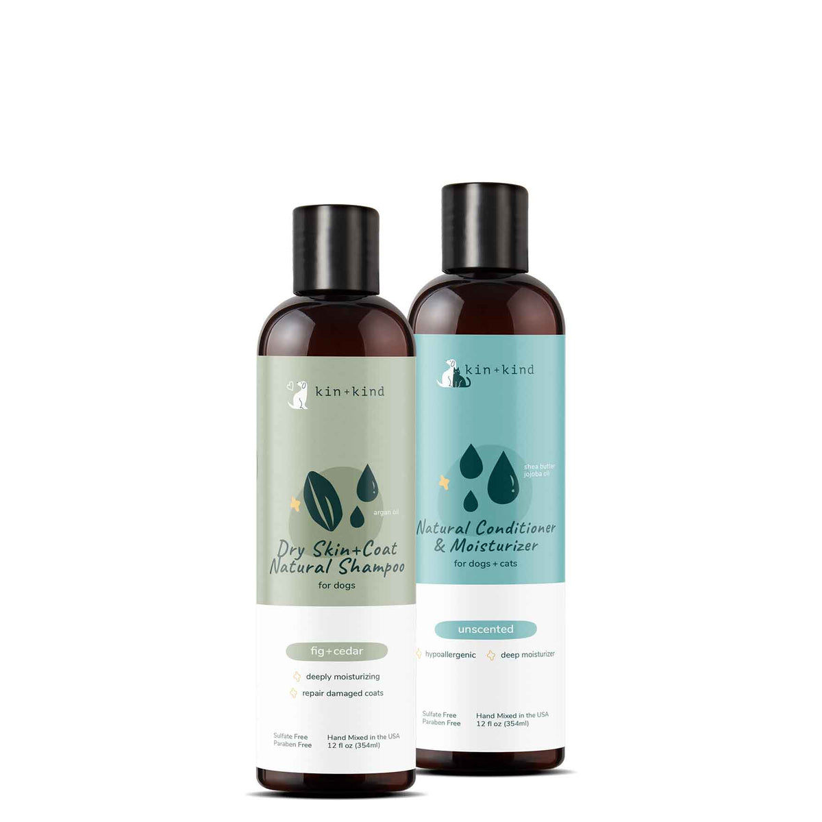 Pet Shampoo + Conditioner (Set for Itchy Dogs and Cats) – kin+kind ...